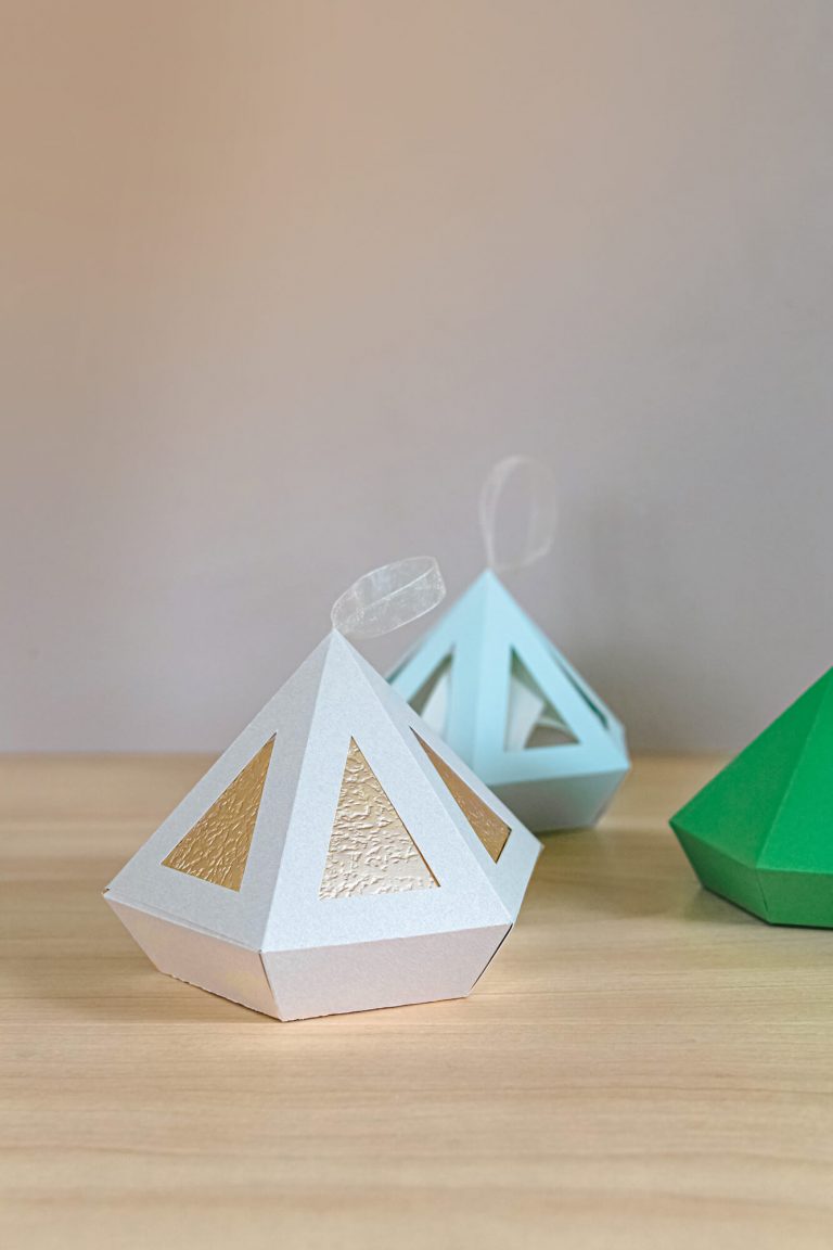 Diamond Box Template - Free Cricut Gift Box SVG - Gilded Stork