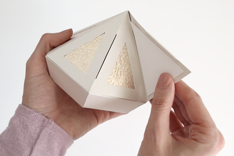 Diamond Box Template - Free Cricut Gift Box SVG - Gilded Stork