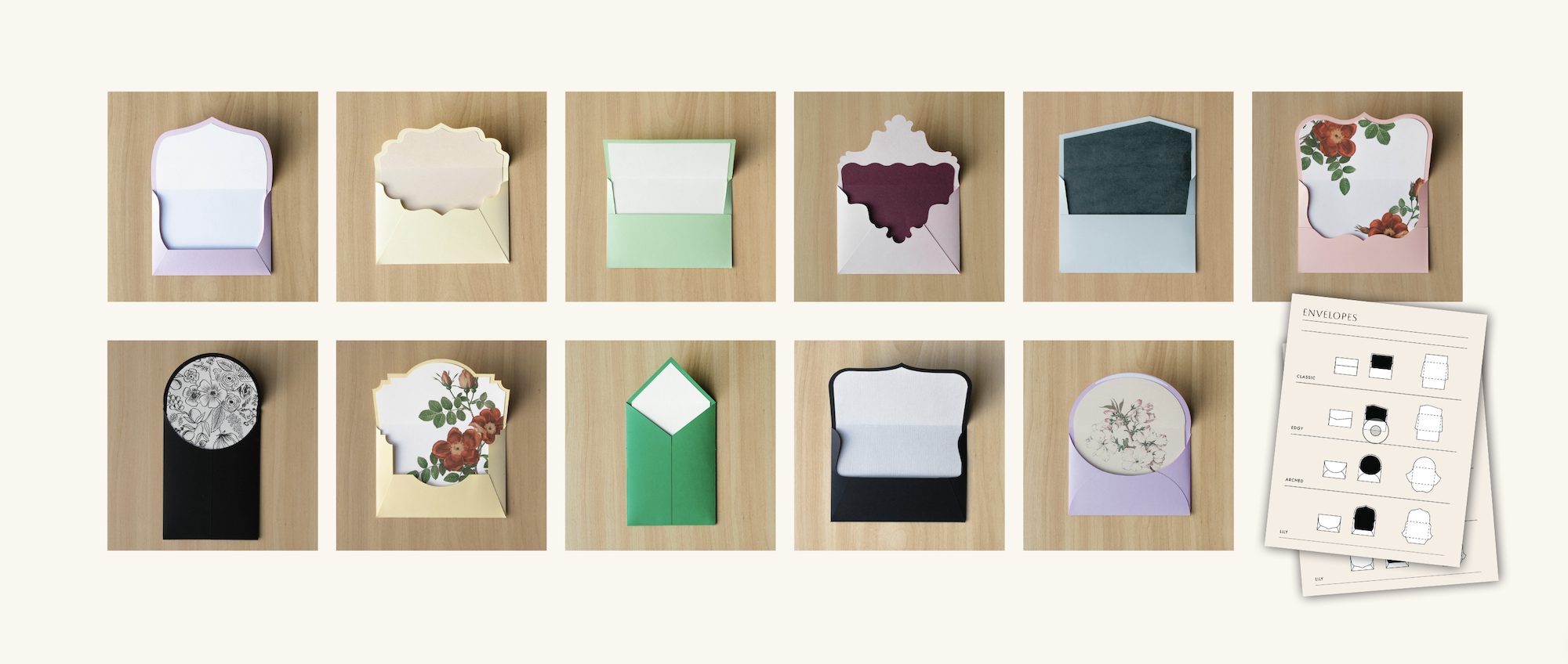 Bespoke Cards and Envelopes Bundle - Gilded Stork