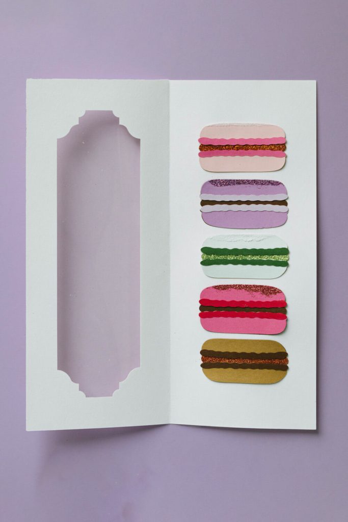 Sweet Macarons Card SVG Design - Gilded Stork